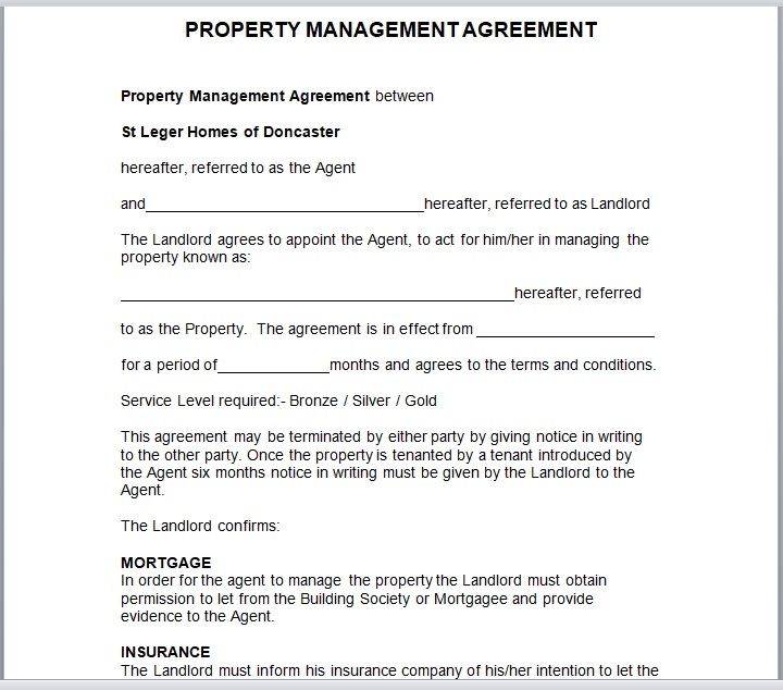 23 Free Property Management Agreement Templates - Mike's Templates