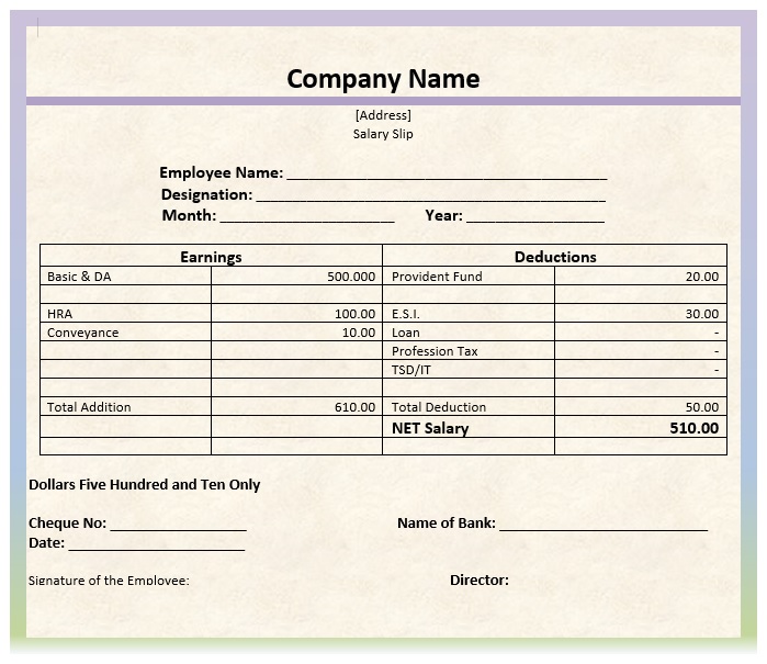 17 Free Salary Slip Templates - Mike's Templates
