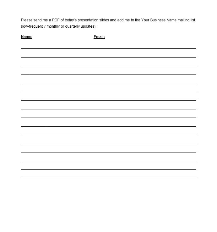 21 Free Sign-Up Sheet Templates - Mike's Templates