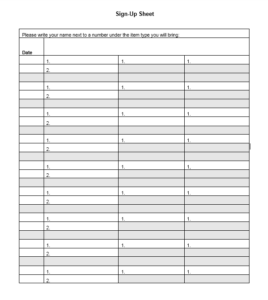 21 Free Sign-Up Sheet Templates - Mike's Templates