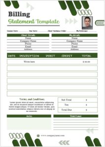 Billing Statement Templates – Mike's Templates