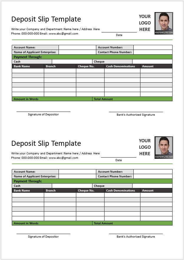 Mike's Free Slip Templates in MS Word 2025 – Salary, Pay, Cash Slip