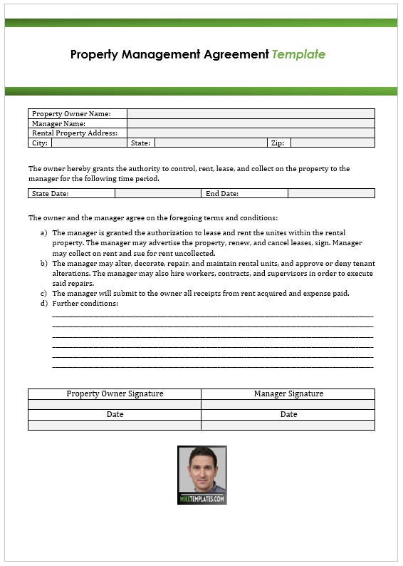 Free Property Management Agreement Templates in MS Word – Download ...